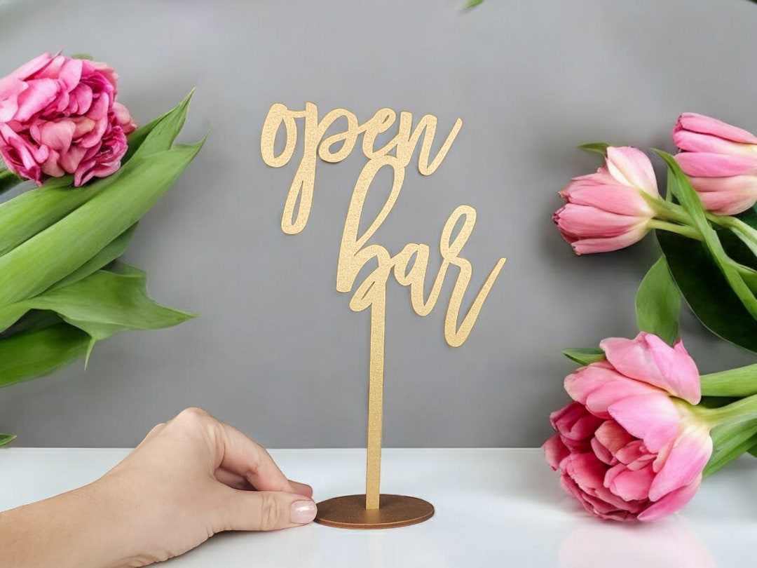 Open Bar Table Sign for Wedding - Etsy