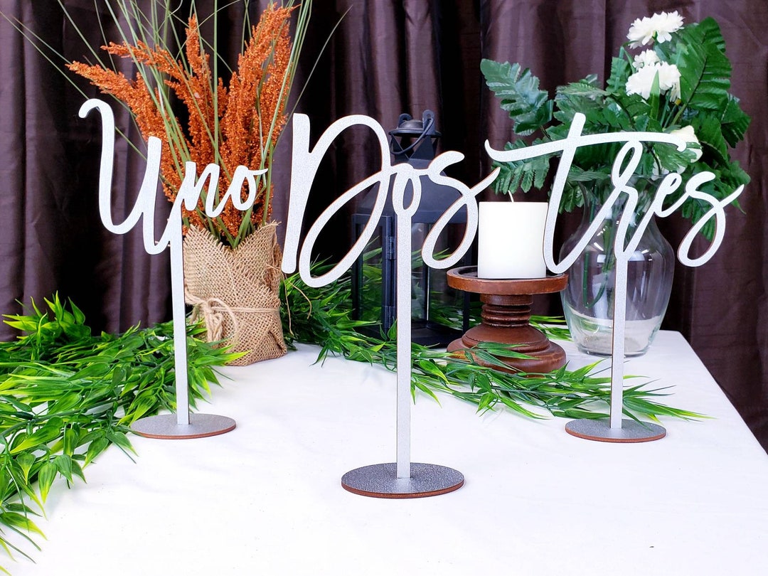 Spanish Table Numbers for Wedding Wedding Table Numbers Gold Table ...