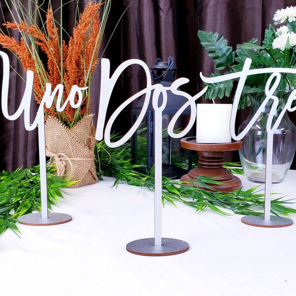 Spanish Table Number - Etsy