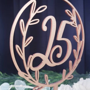Birthday Cake Topper | 25th Anniversary Topper | 50 Years Topper ...