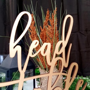 Head Table Wood Signs | Personalized Wedding Ideas | Laser Cut Wood ...