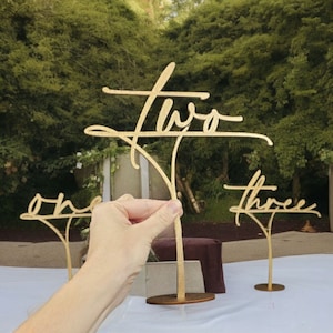 Gold Table Numbers - Etsy