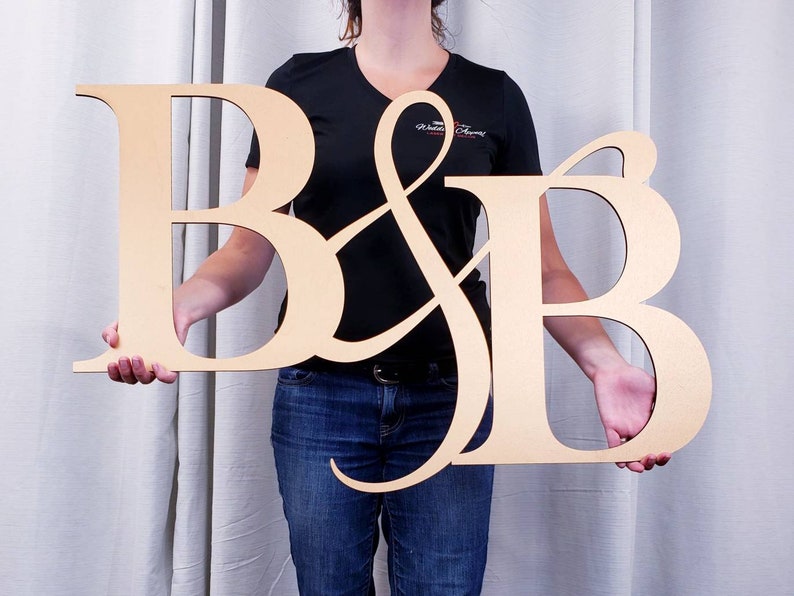 Wedding Initials Sign Wedding Wood Monogram Wood Cut Out - Etsy
