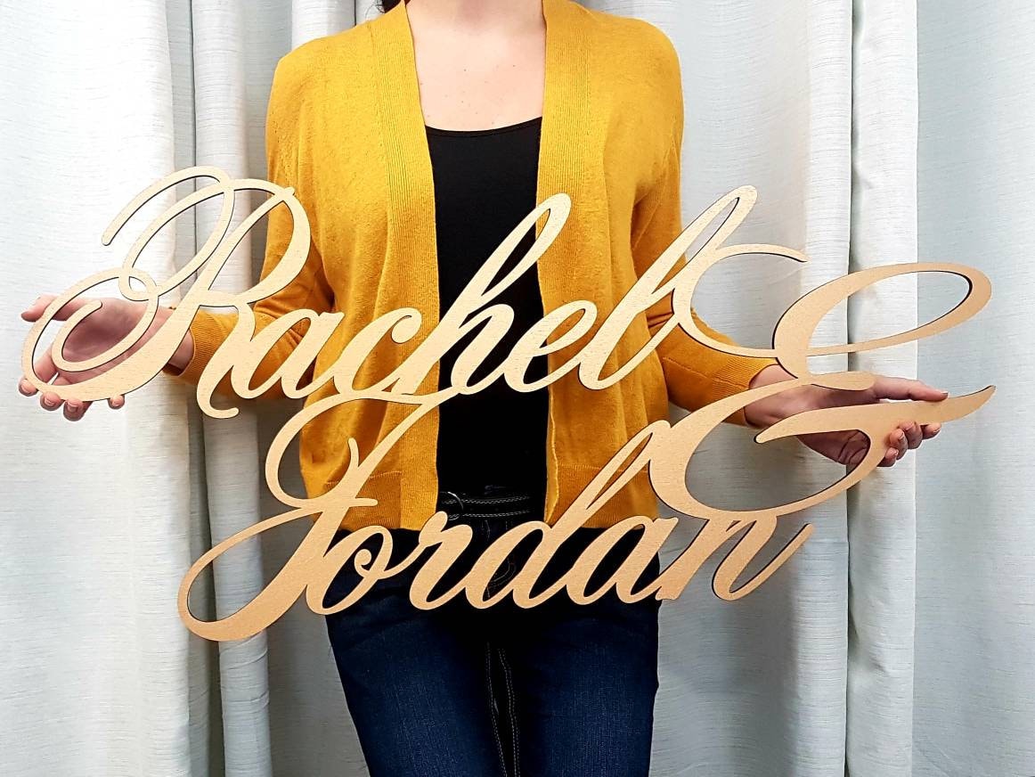 Wood Name Sign Laser Cut Name Word Cut Out Last Name | Etsy Canada
