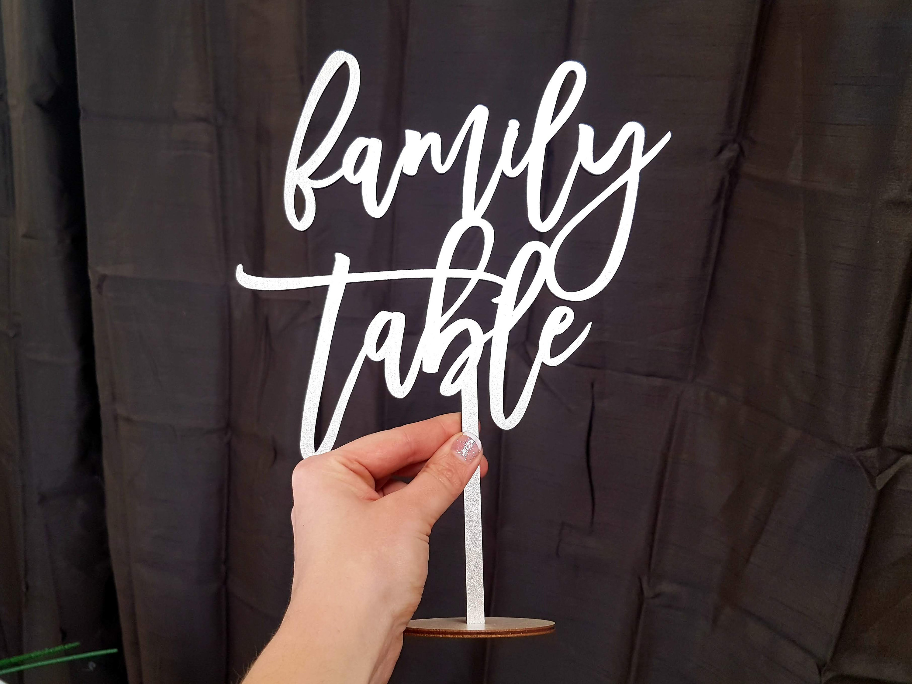 Family Table Wood Signs Wedding Wood Table Signs Laser Cut - Etsy Canada