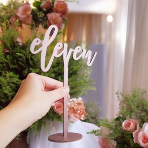 Modern Table Numbers | Wedding Table Numbers | Wood Table Numbers ...