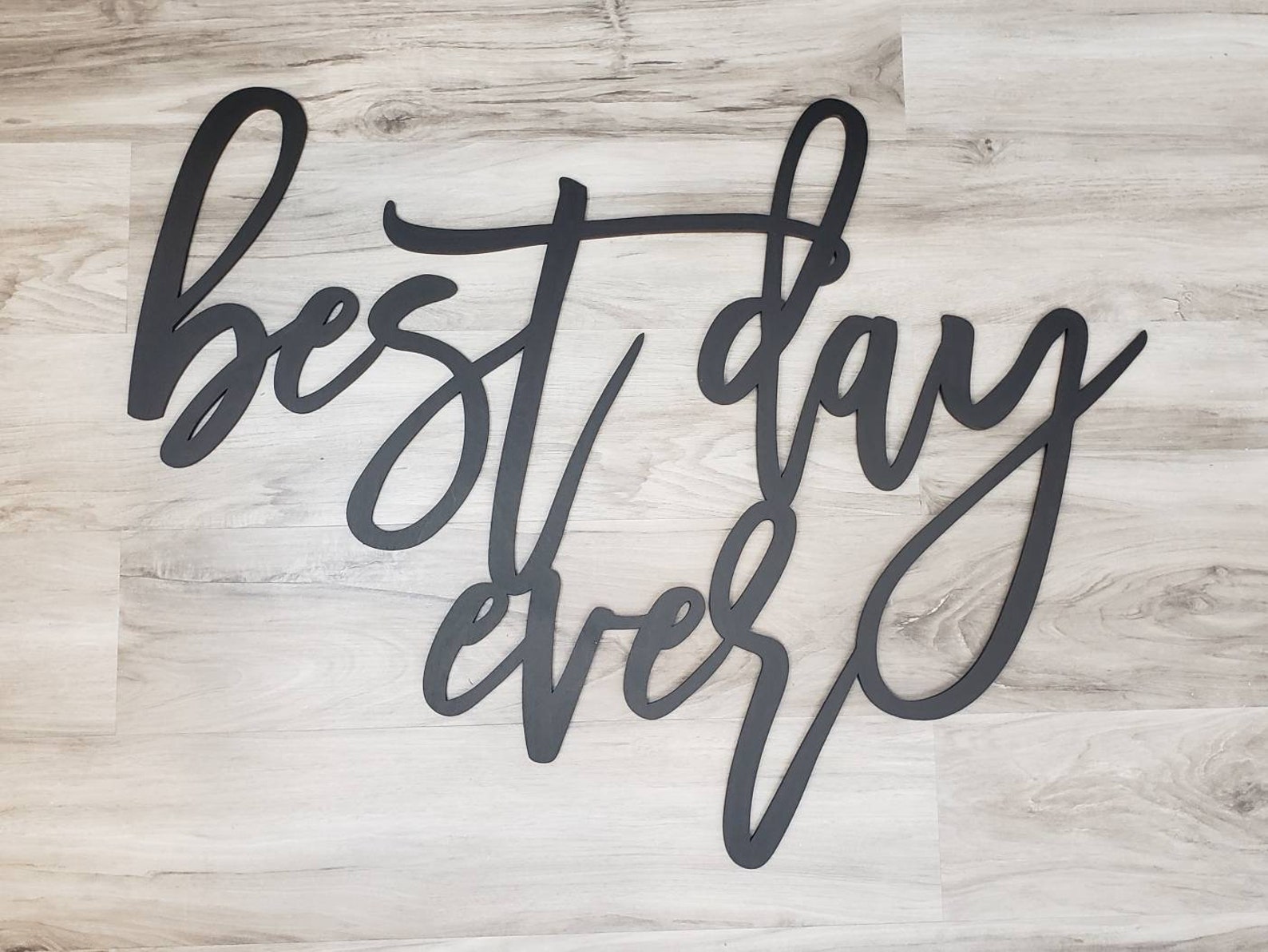 Best Day Ever Sign Laser Cut Name Word Cut Out Wedding | Etsy