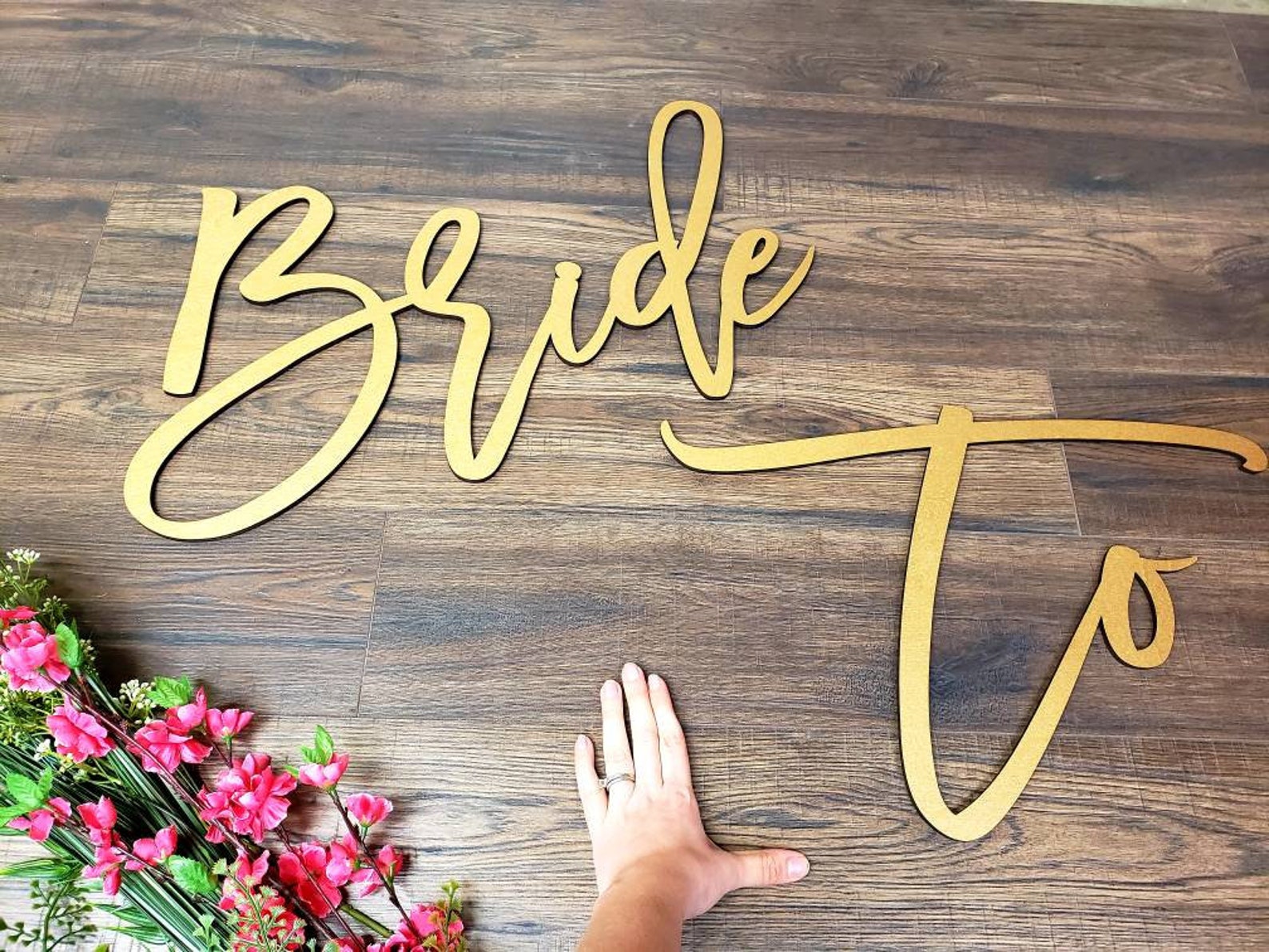 Bride to Be Wood Sign Laser Cut Name Word Cut Out Last - Etsy