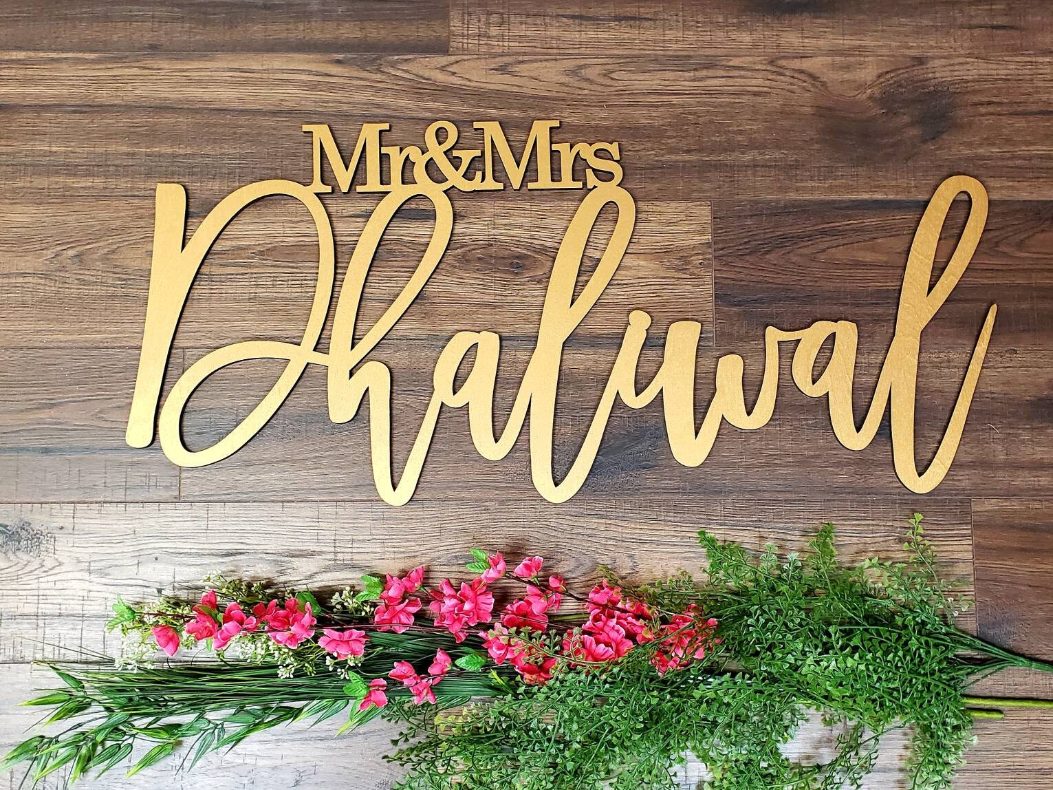 Mr and Mrs Sign Custom Last Name Sign Personalized Family | Etsy