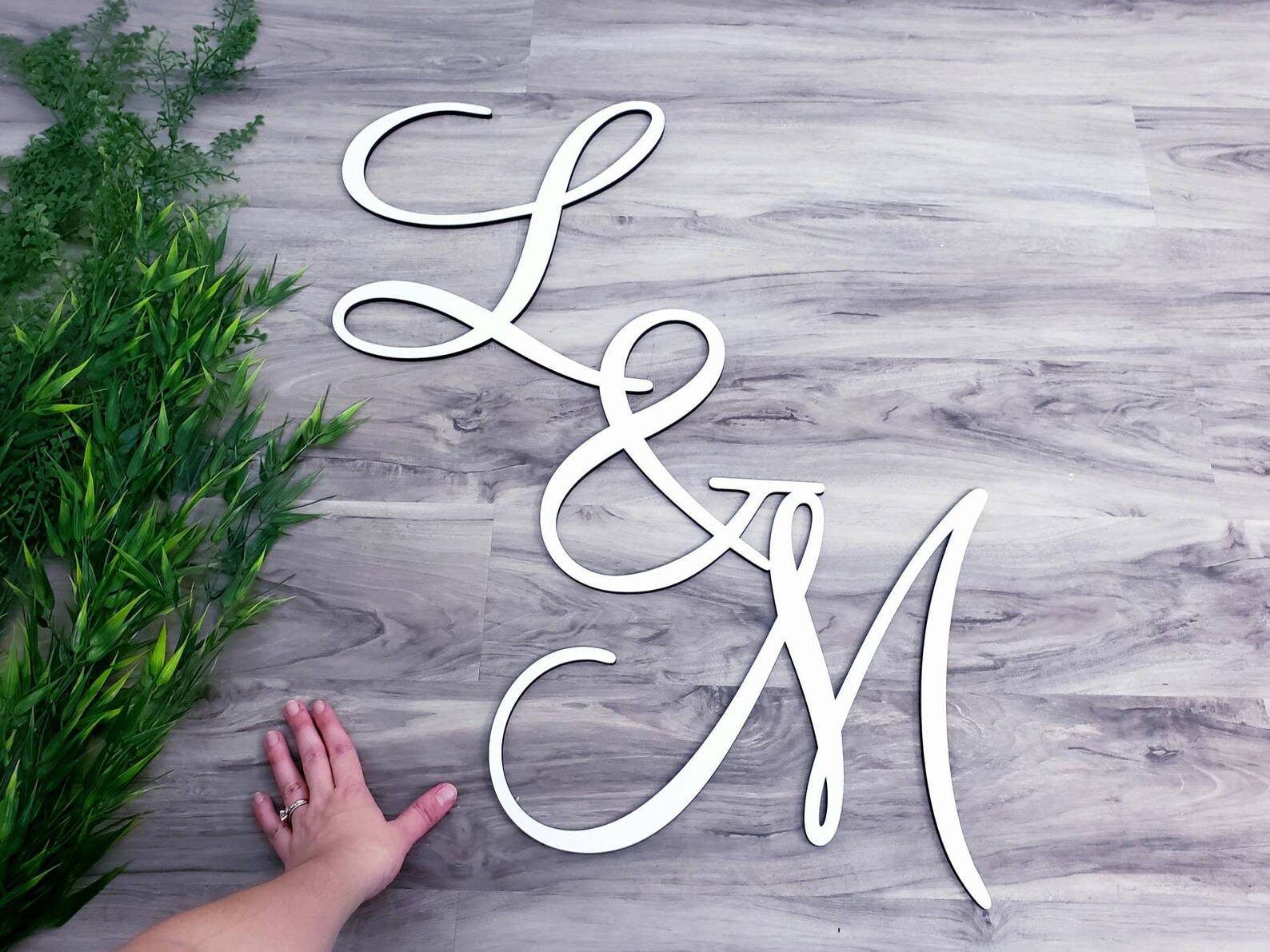 Beautiful Initials Sign Cursive Wood Letters Cutout | Etsy