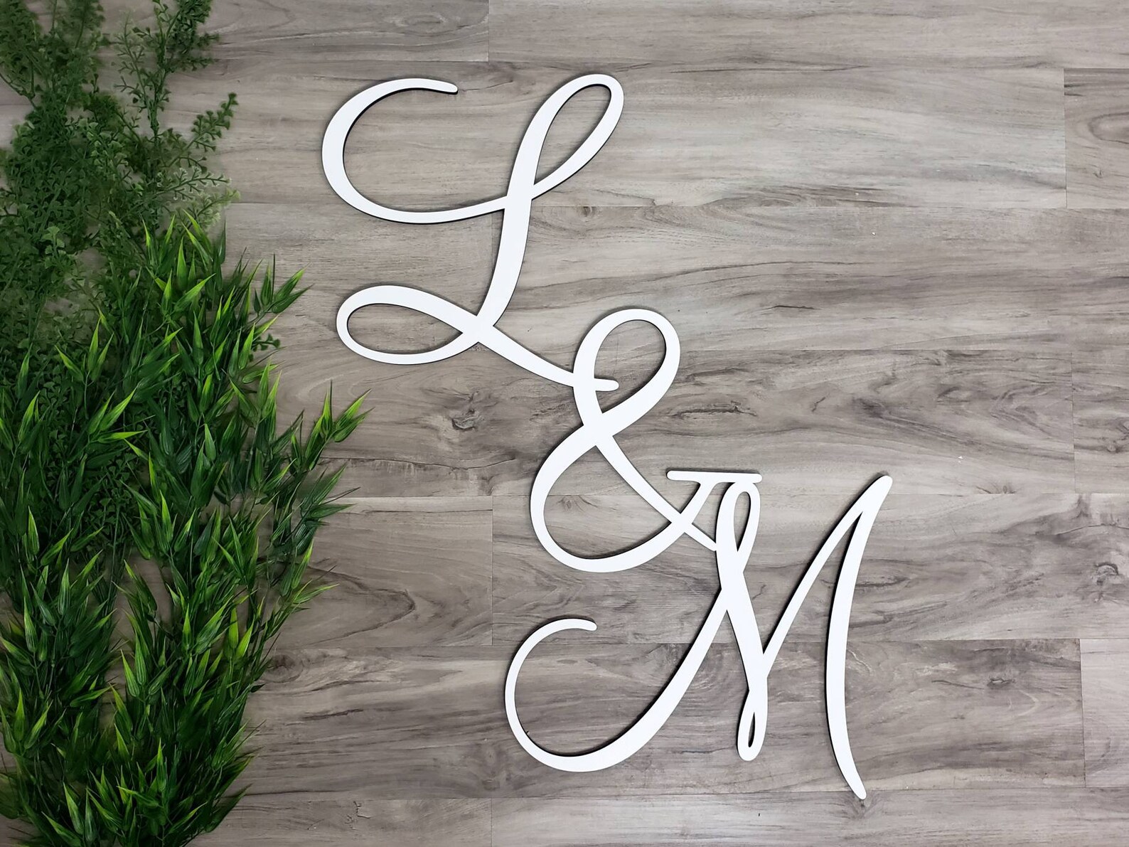 Beautiful Initials Sign Cursive Wood Letters Cutout | Etsy