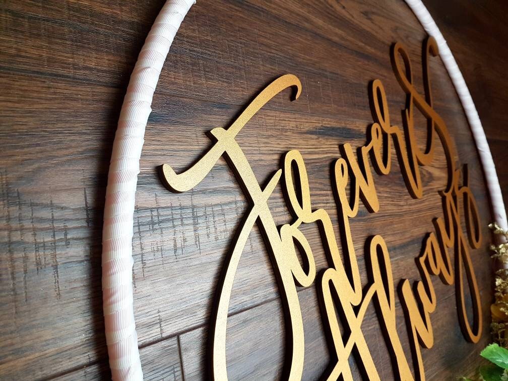 Forever & Always Hula Hoop Sign Wedding Signs Large Wood - Etsy Canada
