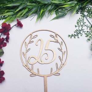 Birthday Cake Topper | 25th Anniversary Topper | 50 Years Topper ...