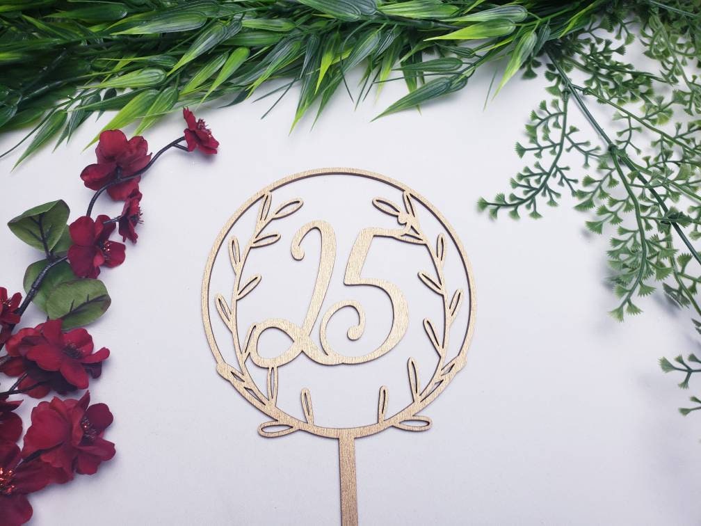 Birthday Cake Topper 25th Anniversary Topper 50 Years - Etsy