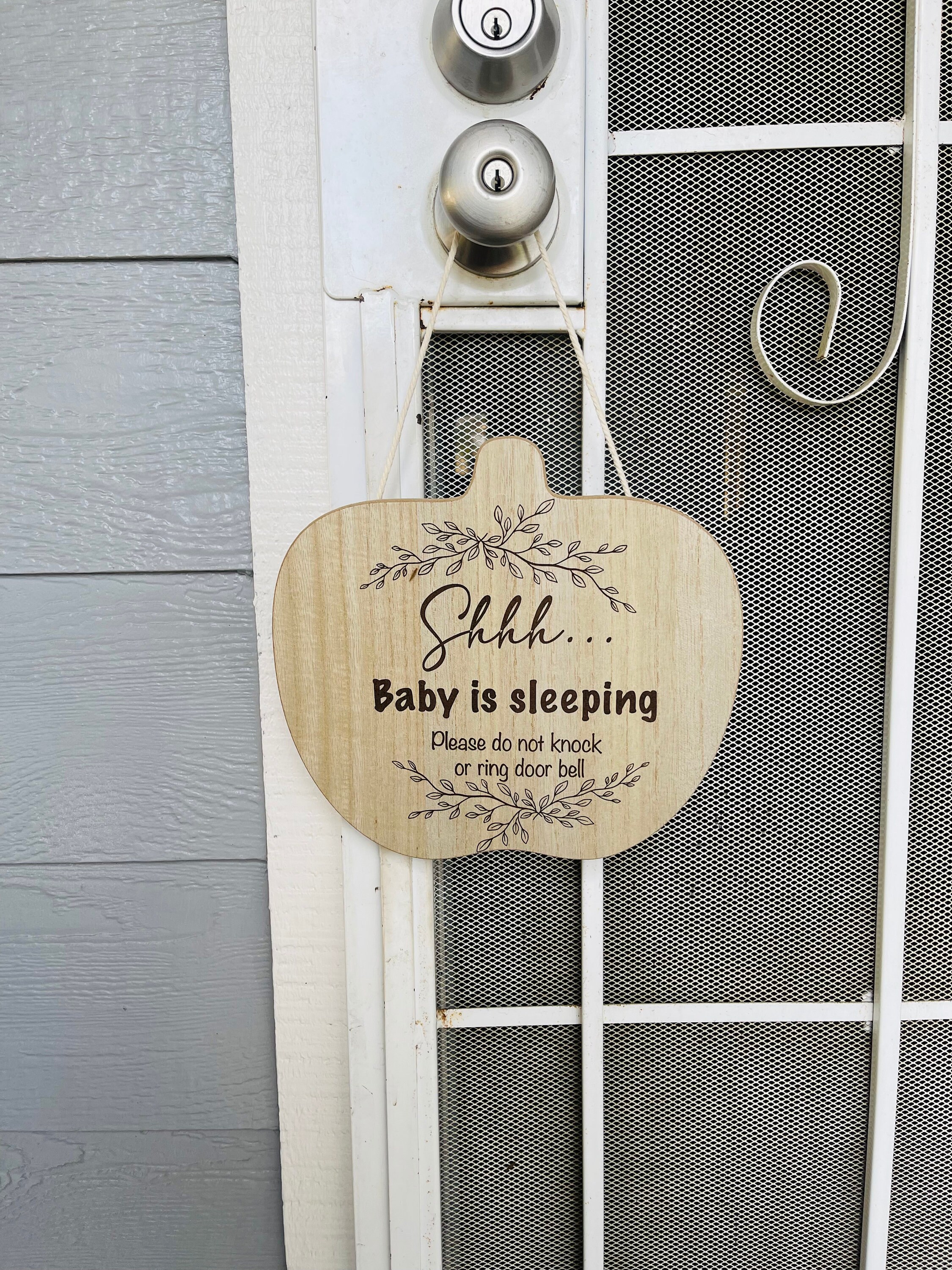 Sleeping Baby Door Sign - Etsy