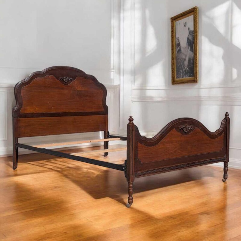 Vintage Wooden Bed Frame - Etsy