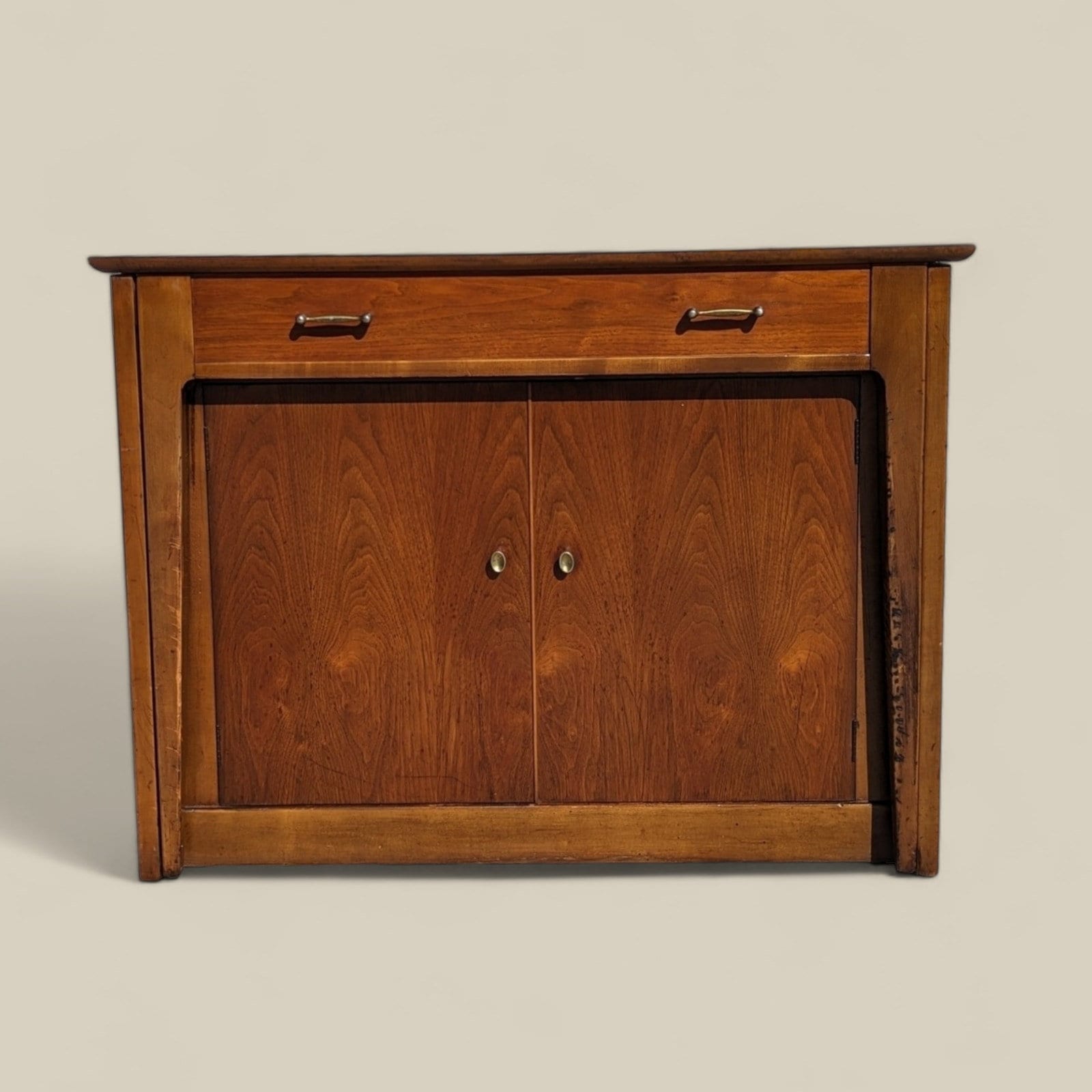 Expandomatic Mid Century Walnut Dining Table Cabinet - Saginaw ...