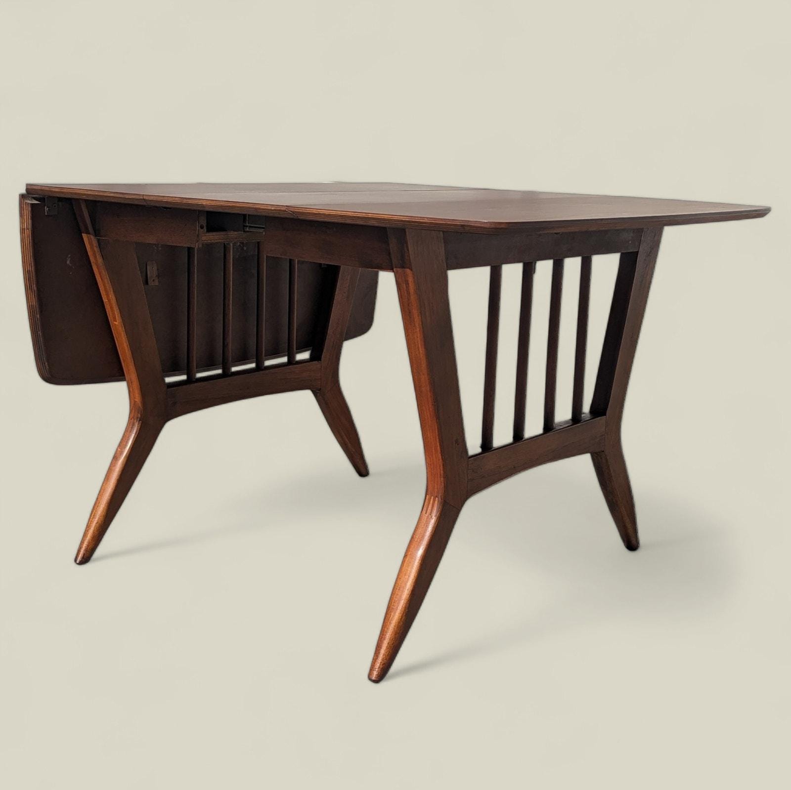 Dining Table by Garrison Furniture Co. Laminate Top Wood Base Kitchen Mid Century Etsy