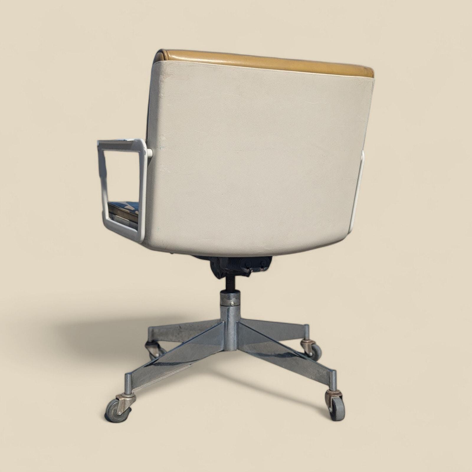 Vintage Desk Chair, 1970s, Mid Century, MCM, Retro, Office, Chrome ...