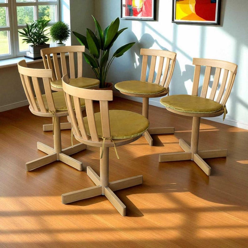Vintage Scandinavian Swivel Chairs - Edsbyverken - Jan Hallberg & Sune ...