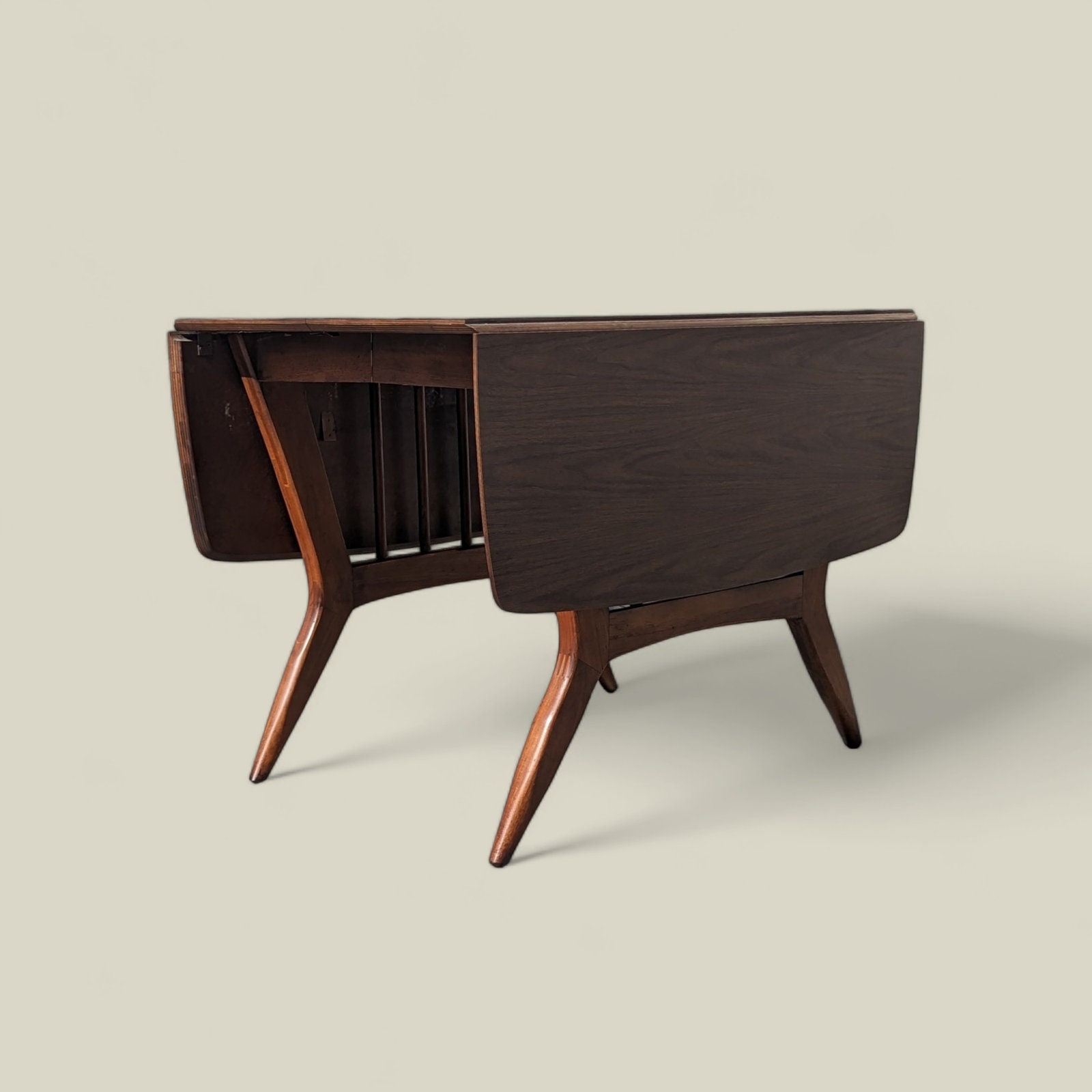 Vintage Dining Set, Drop Leaf Table, Six Chairs, Mid Century, MCM ...