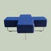 Bench, Modular Seating by Allermuir, Cross Shape, Modern, Commercial ...