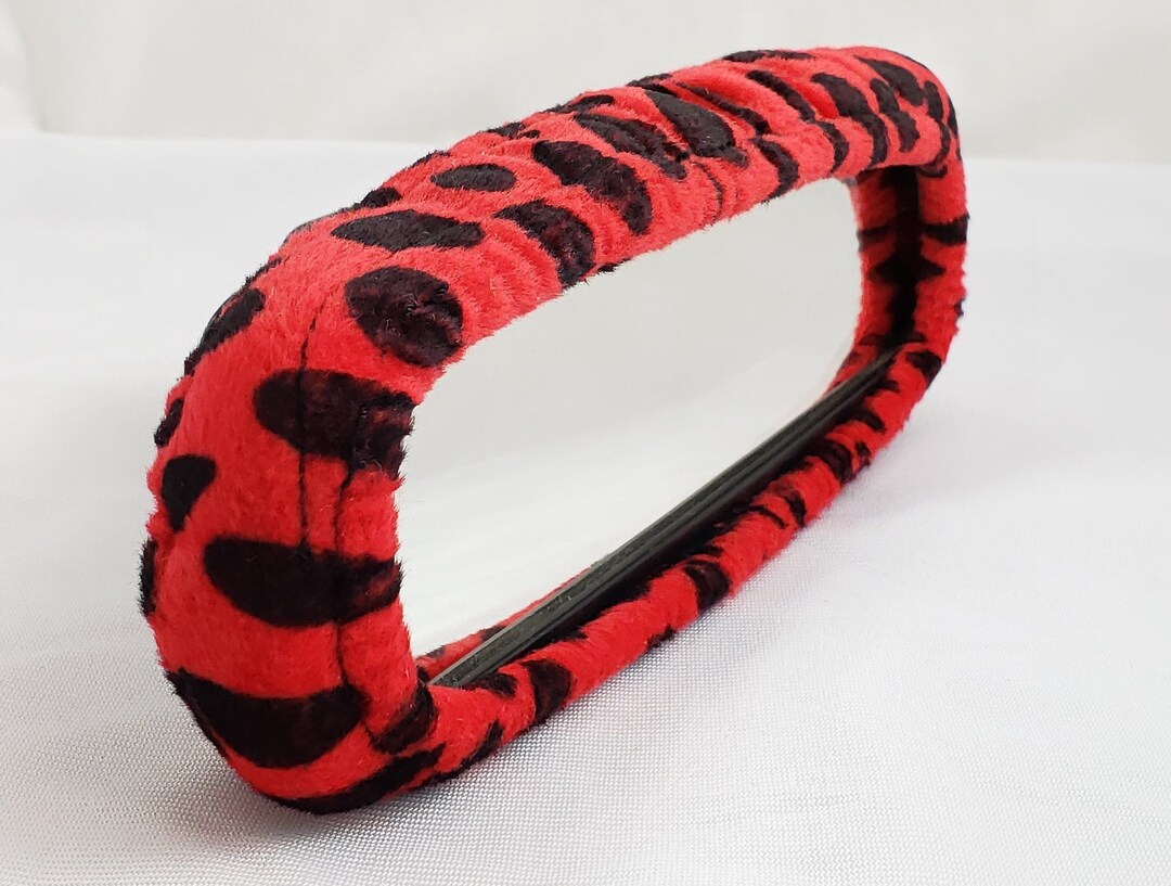 Red Ladybug Rear View Mirror Cover, Nice and Smooth Velvet Material ...