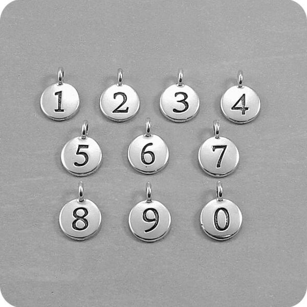 Number Charms - Etsy