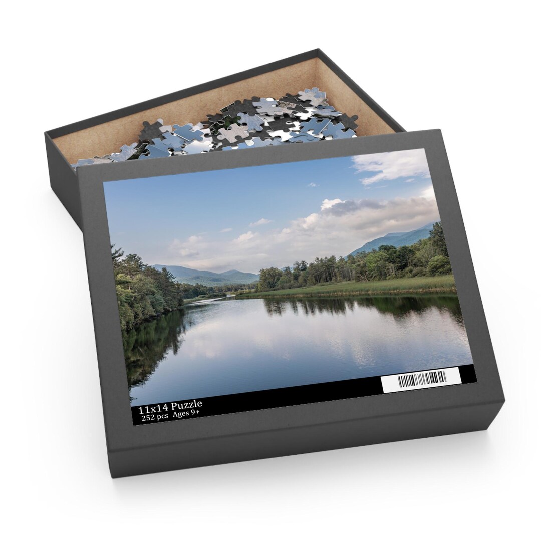 Landscape Puzzle With Reflective River and Mountain Range L 252 or 500 ...
