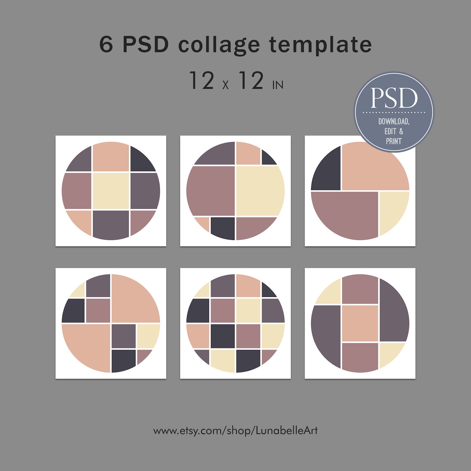 Storyboard 12 X 12 Photo Collage Template Photo Album - Etsy