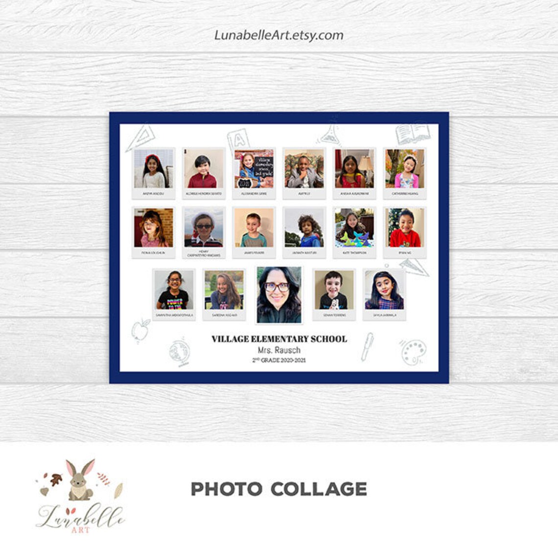 School Photo Collage School Photo Display Teachers Gift | Etsy