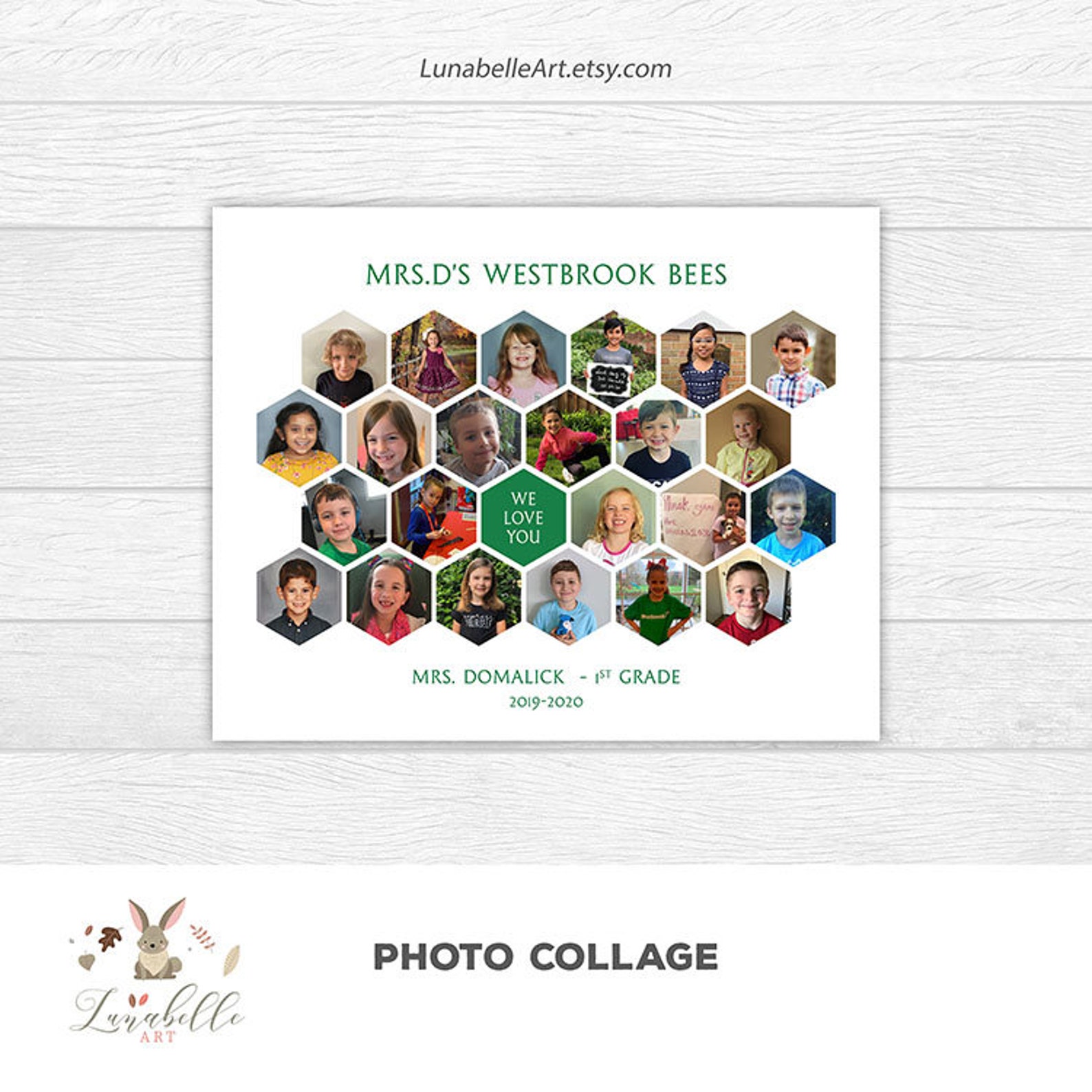 School Photo Collage School Photo Display Teachers Gift - Etsy