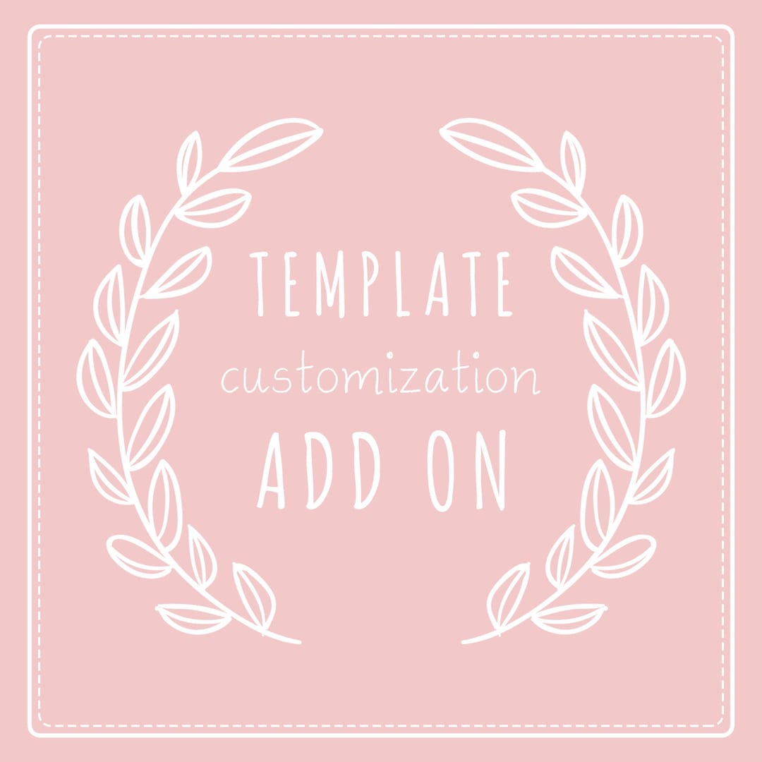 Custom Order | Custom Add on | Customize My Template Add on | Insert My ...