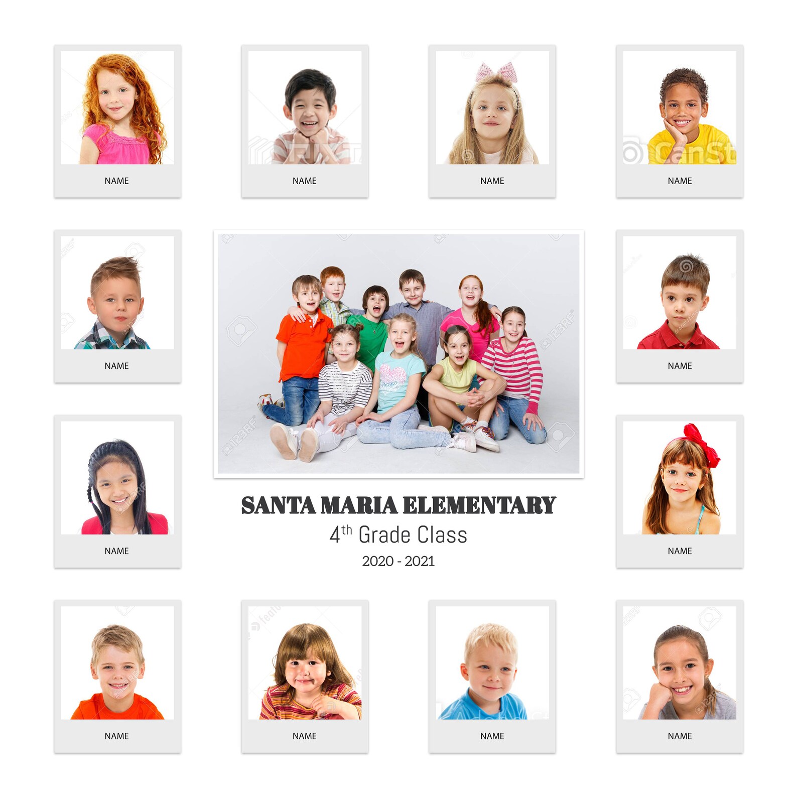 School Photo Collage School Photo Display Teachers Gift - Etsy