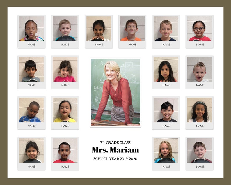 School Photo Collage | School Photo Display | Teachers Gift ...