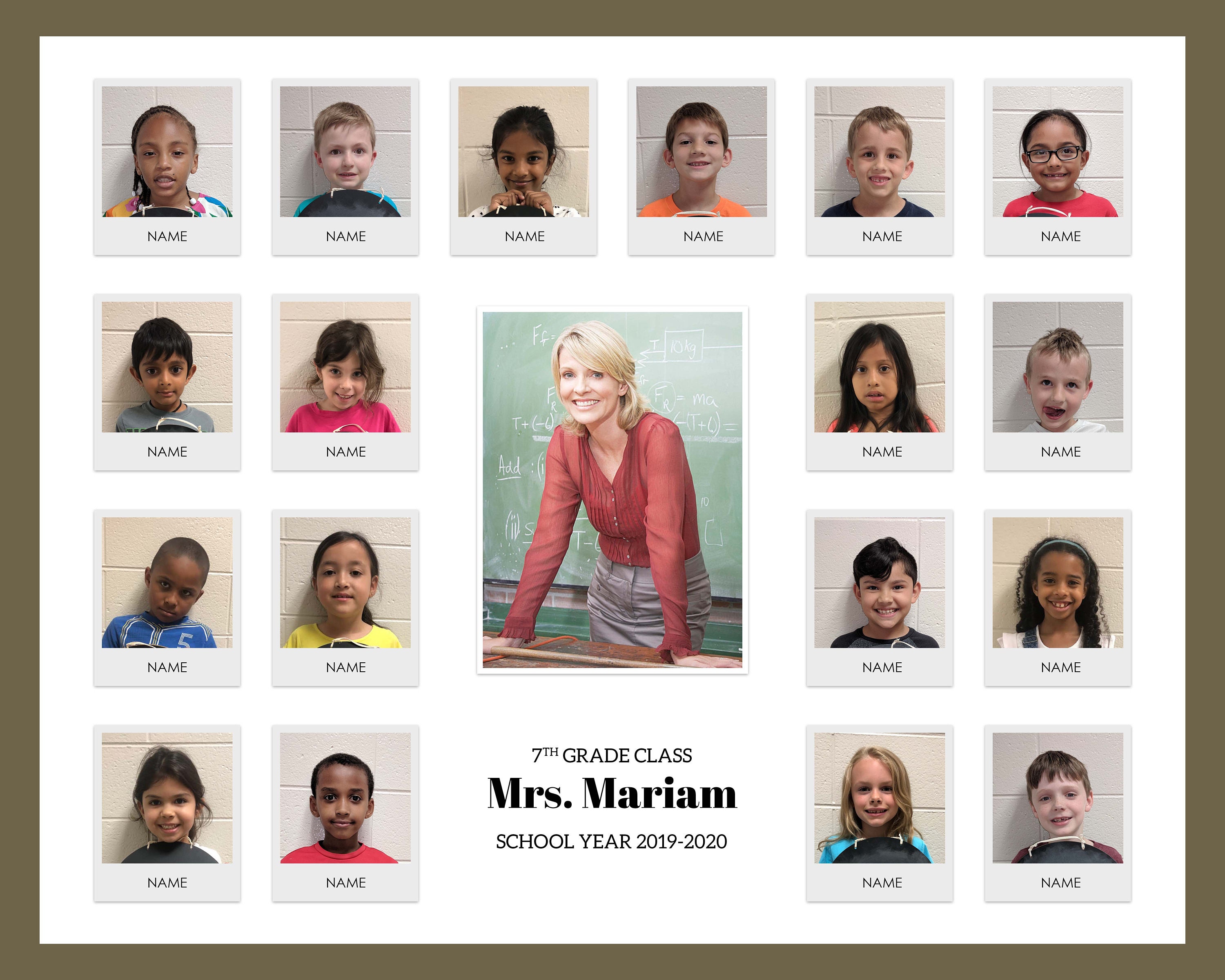 School Photo Collage School Photo Display Teachers Gift | Etsy