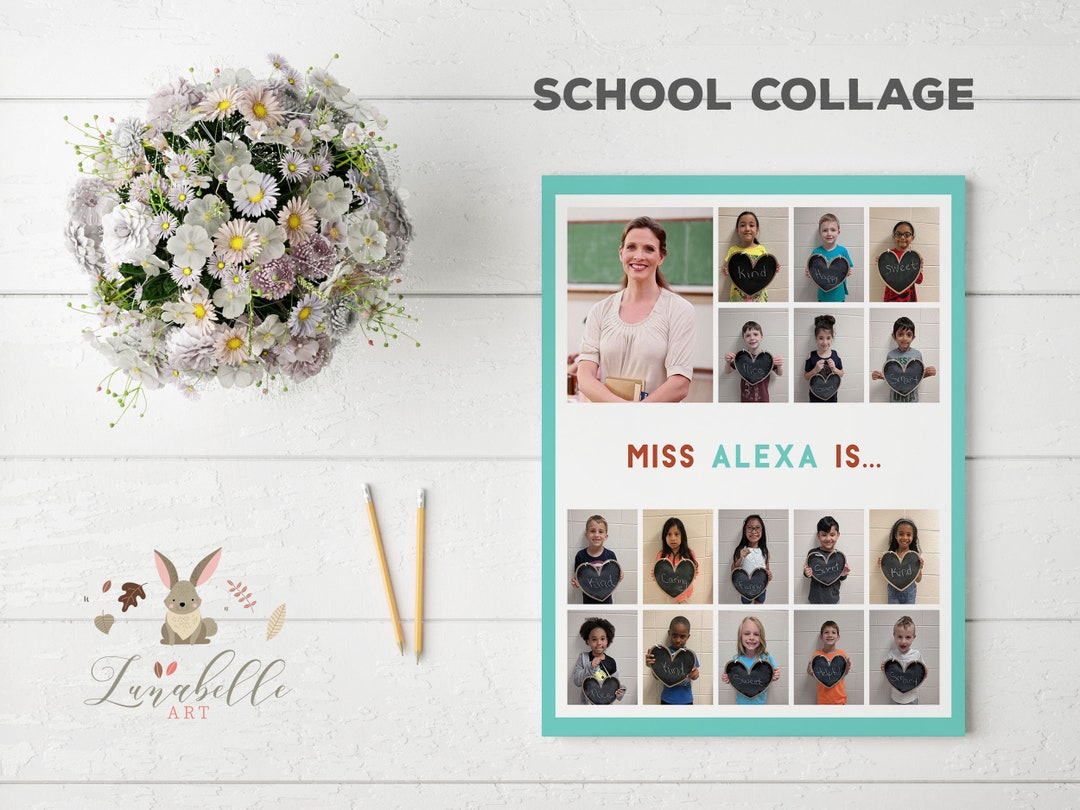 School Photo Collage | School Photo Display | Teachers Gift ...