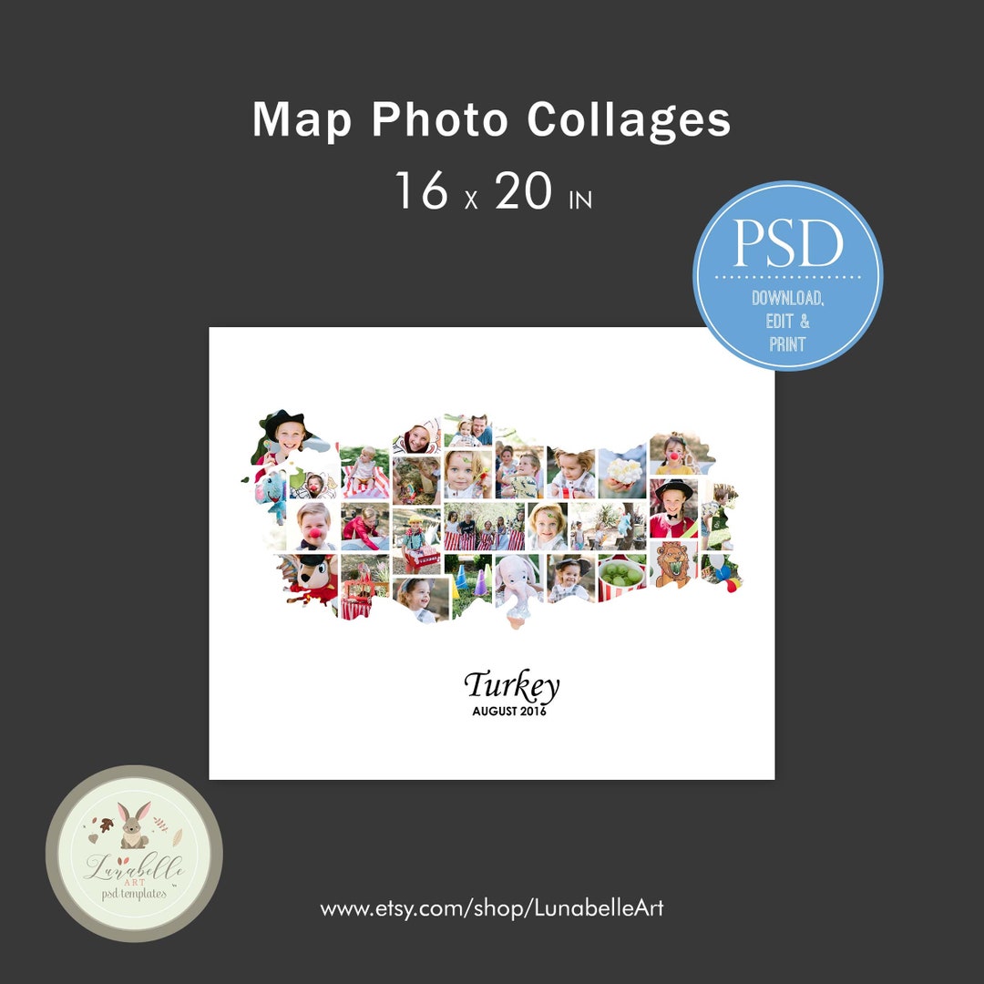 Turkey Collage | Turkey Map Photo Collage | Travel Photo Collage ...