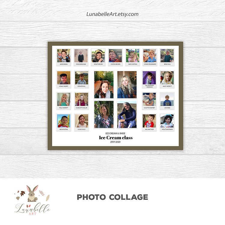 School Photo Collage School Photo Display Teachers Gift | Etsy