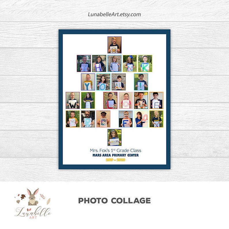 School Photo Collage School Photo Display Teachers Gift - Etsy