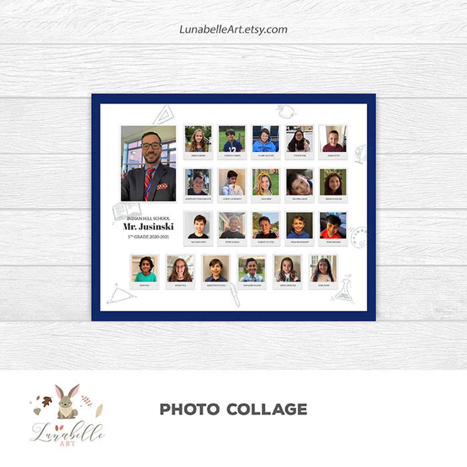 School Photo Collage School Photo Display Teachers Gift - Etsy