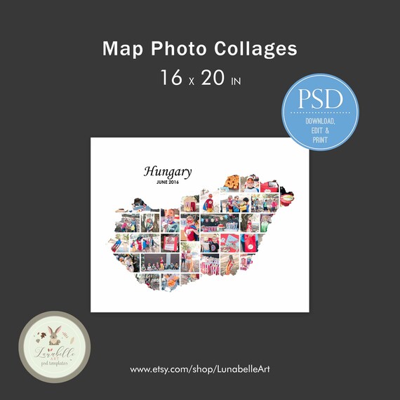 Hungary Collage Hungary Map Photo Collage Travel Photo - Etsy Australia
