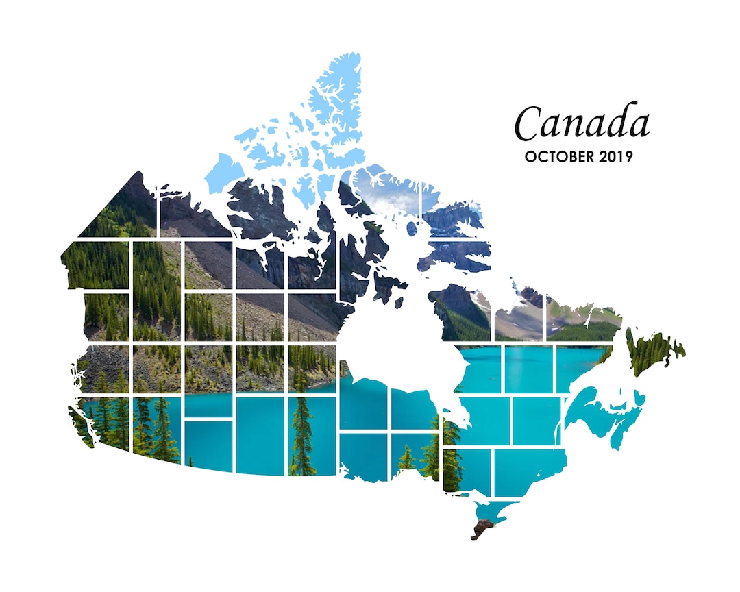 Canada Collage | Canada Map Photo Collage | Travel Photo Collage ...
