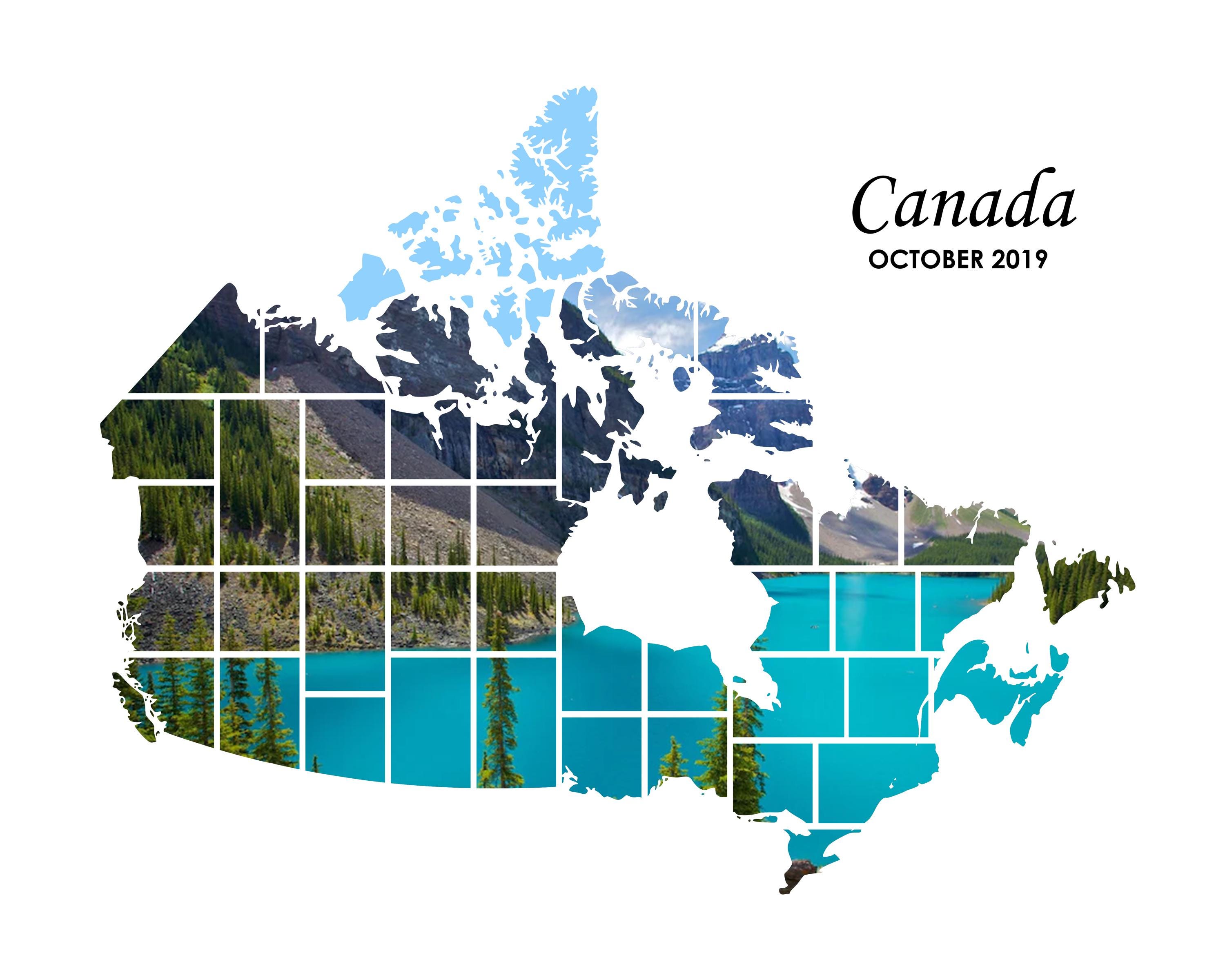 Canada Collage | Canada Map Photo Collage | Travel Photo Collage ...