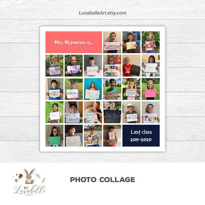 School Photo Collage School Photo Display Teachers Gift | Etsy