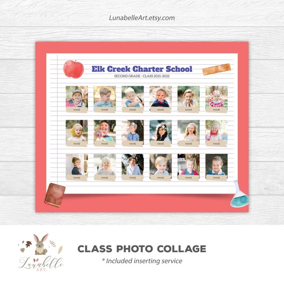 School Photo Collage School Photo Display Teachers Gift - Etsy