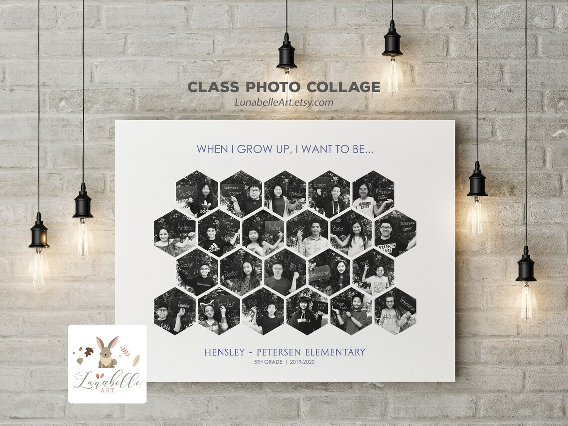 School Photo Collage School Photo Display Teachers Gift - Etsy