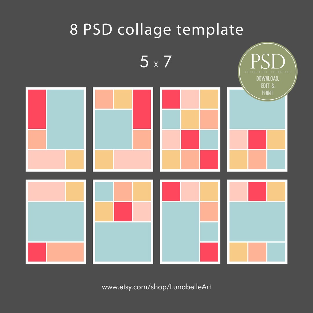 Storyboard 5x7 (8 Files) | Collage Set | Multiple Layouts | Photo ...