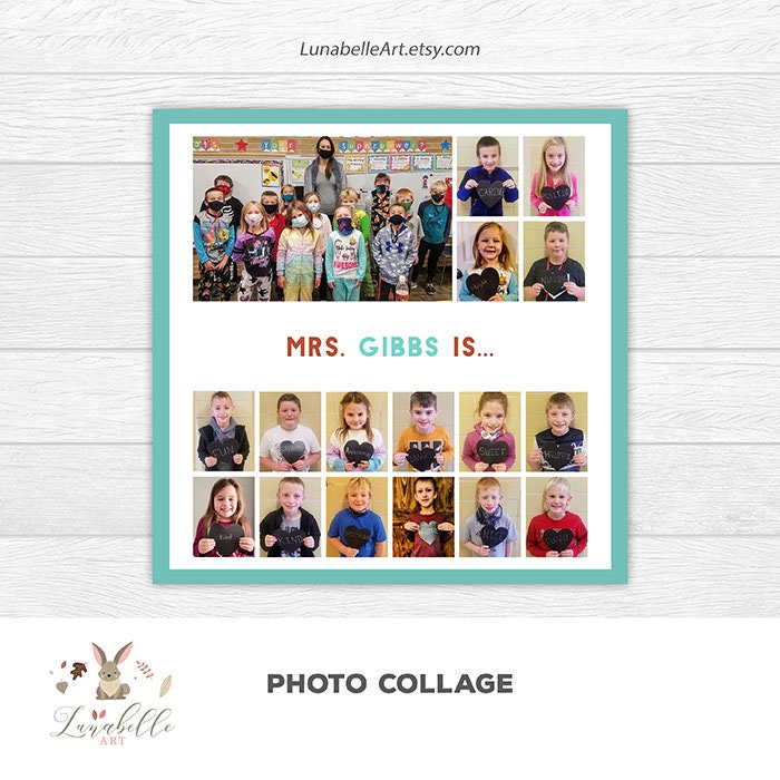 School Photo Collage School Photo Display Teachers Gift | Etsy