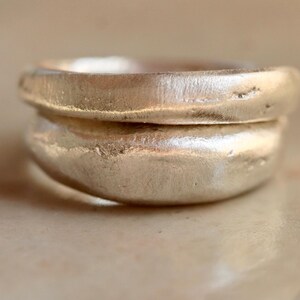 Earthen Rings. Organic High Dome Sandcast Stacking Rings. - Etsy
